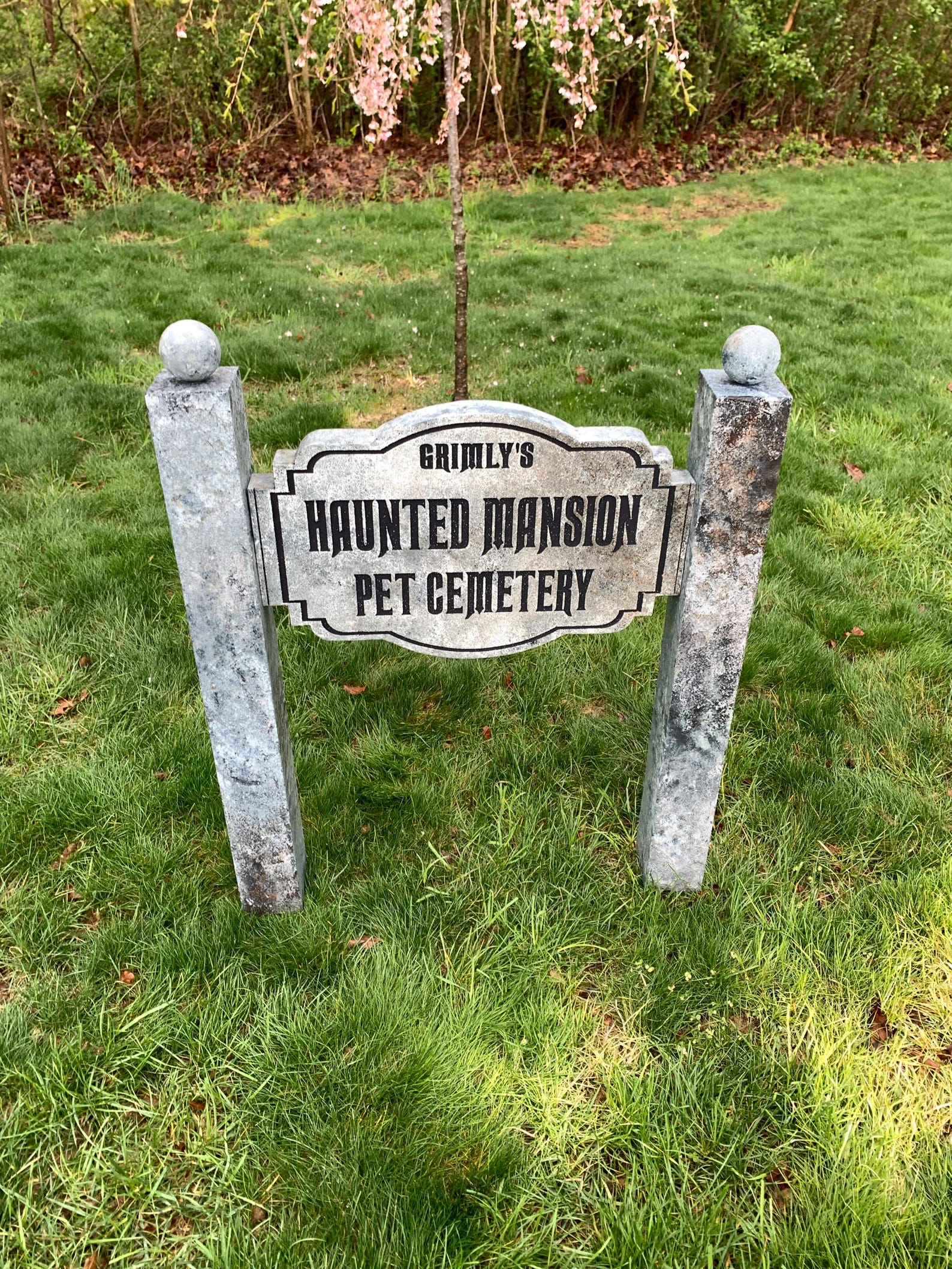 Grimley's Haunted Mansion Pet Cemetery Halloween Sign Prop - Etsy