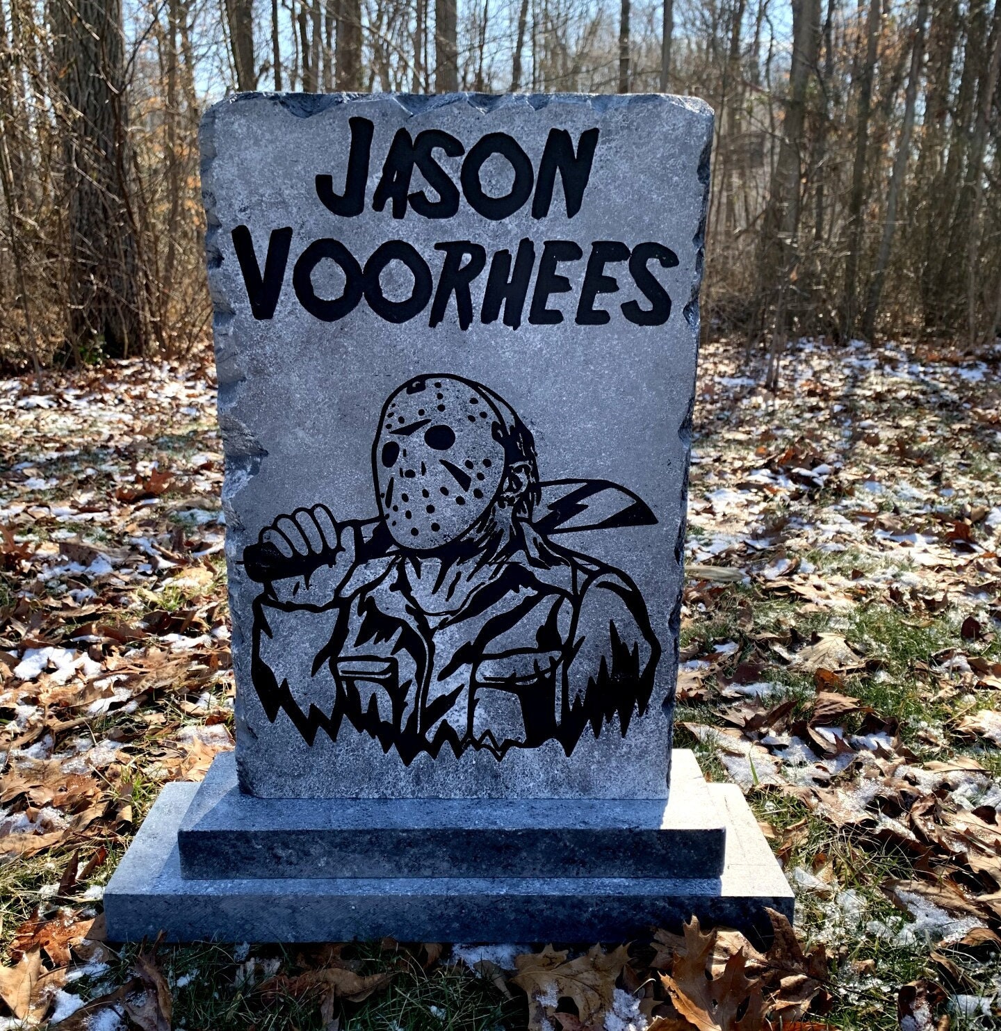 Jason Voorhees Friday the 13th Halloween Character Tombstone | Etsy