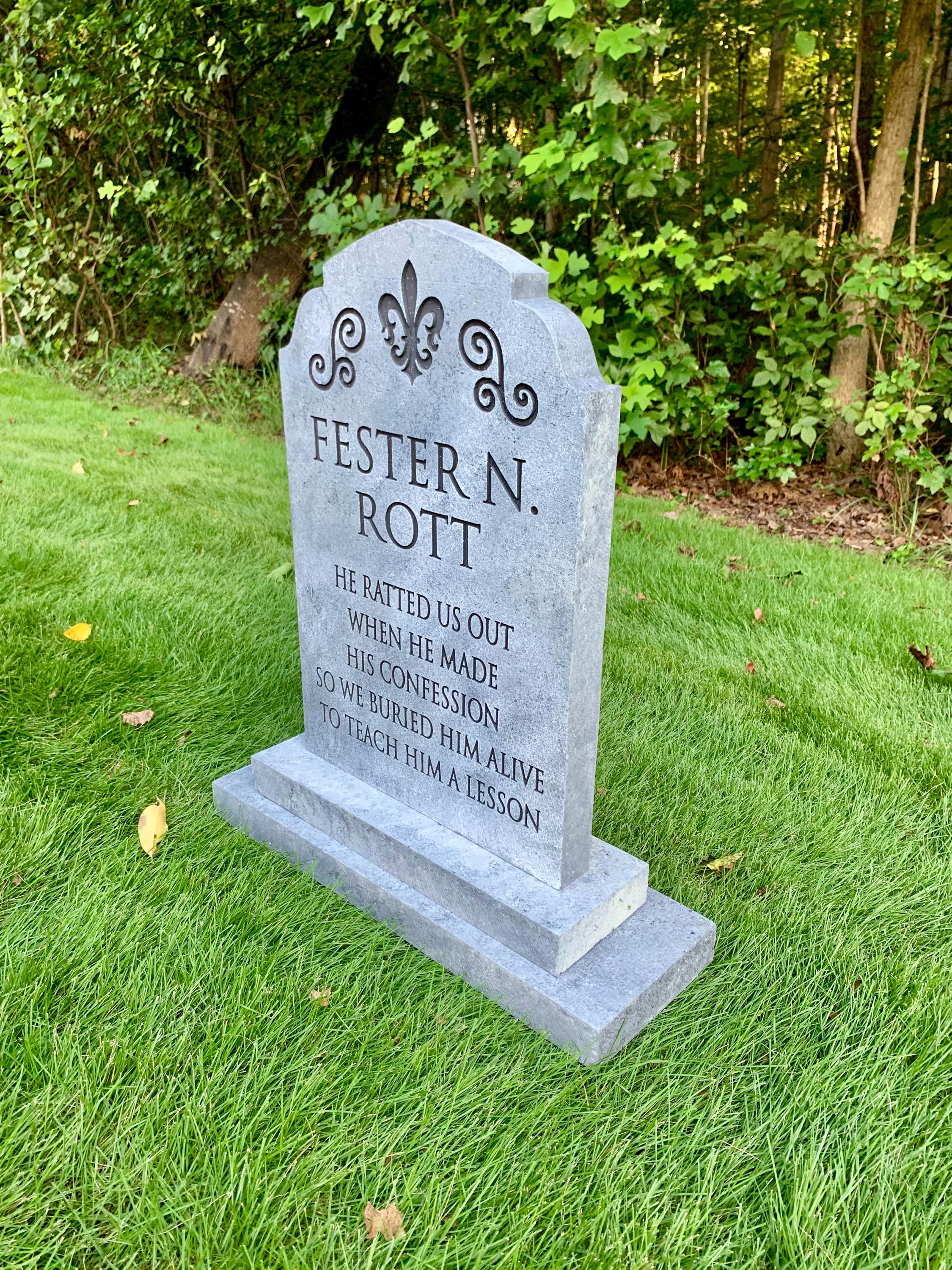 Fester N. Rott Funny Halloween Tombstone Headstone Yard Decoration - Etsy