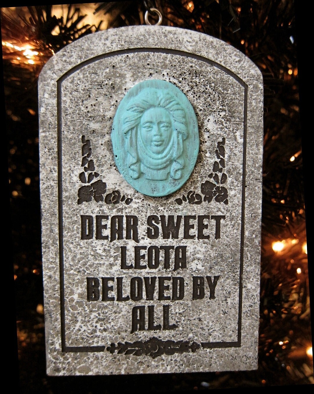 Madame Leota Haunted Mansion Halloween Mini Tombstone Christmas ...