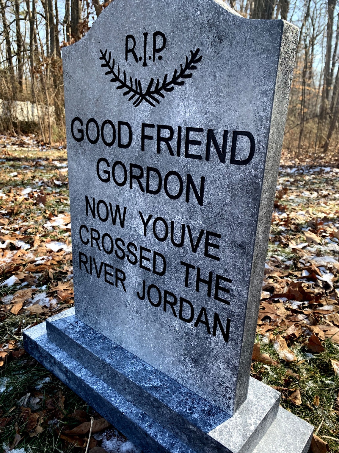 Good Friend Gordon Haunted Mansion Style Halloween Tombstone Headstone ...