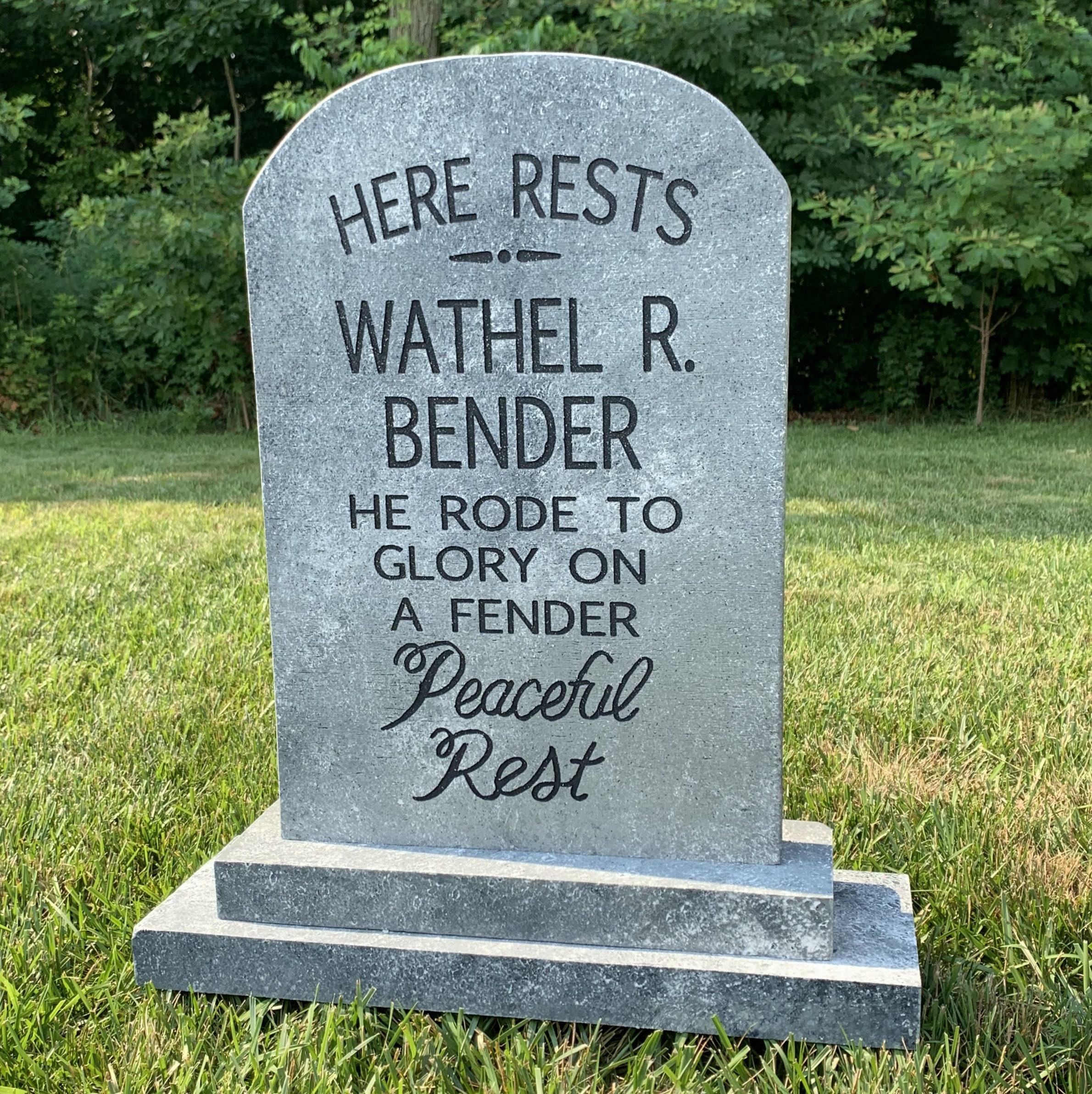 Here Rests Wathel R Bender Haunted Mansion Halloween Tombstone - Etsy ...