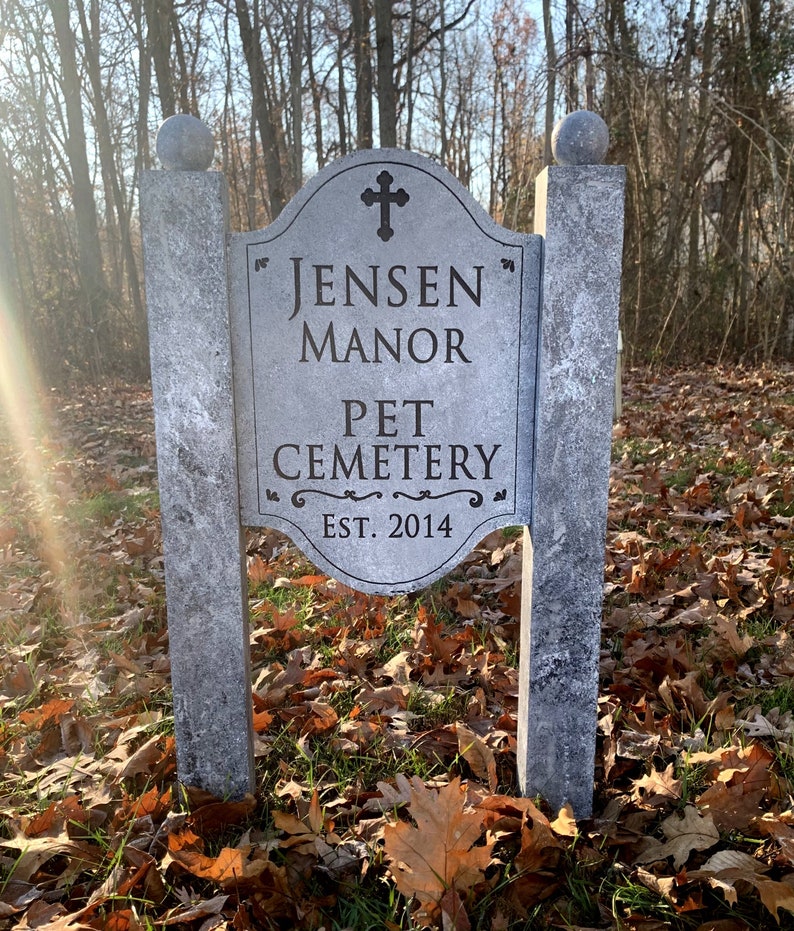 Custom Cemetery Sign Halloween Prop CUSTOMIZE IT Cemetery | Etsy