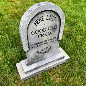 Good Old Fred Halloween Tombstone - Etsy