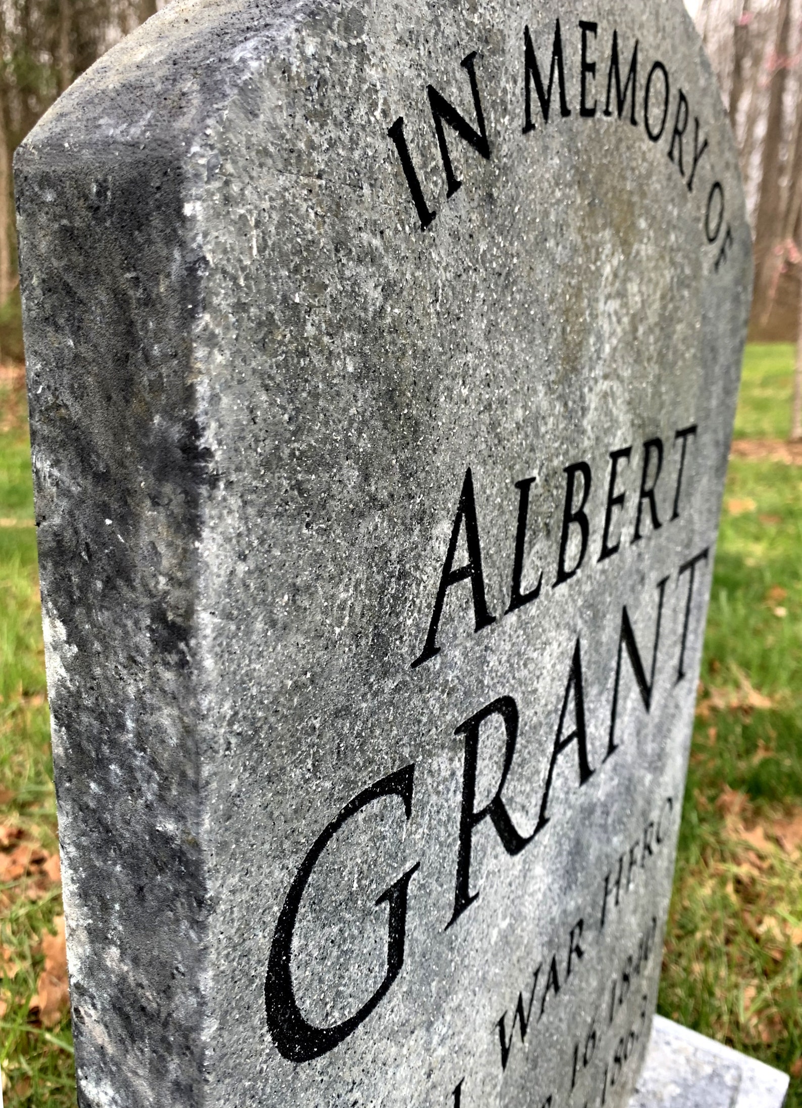 Albert Grant Civil War Hero Halloween Tombstone Headstone Cemetery Prop ...