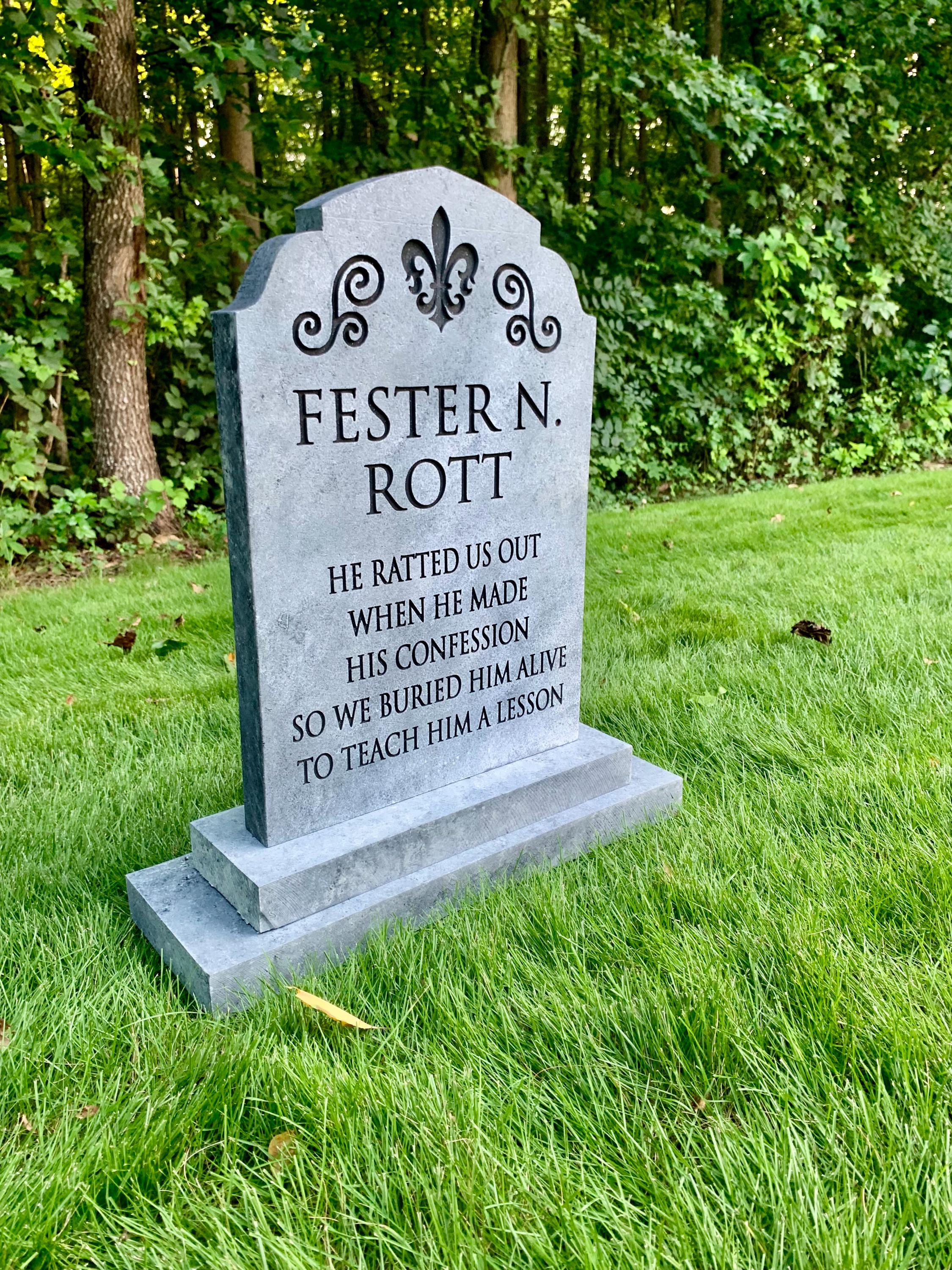 Fester N. Rott Funny Halloween Tombstone Headstone Yard Decoration - Etsy