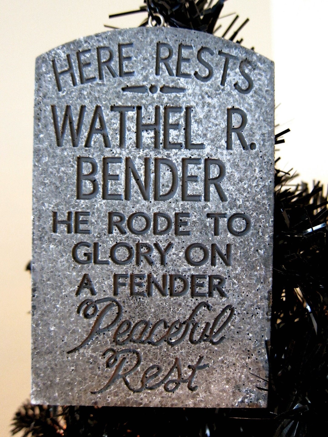 Wathel R. Bender Haunted Mansion Mini Ornament Magnet Tombstone ...