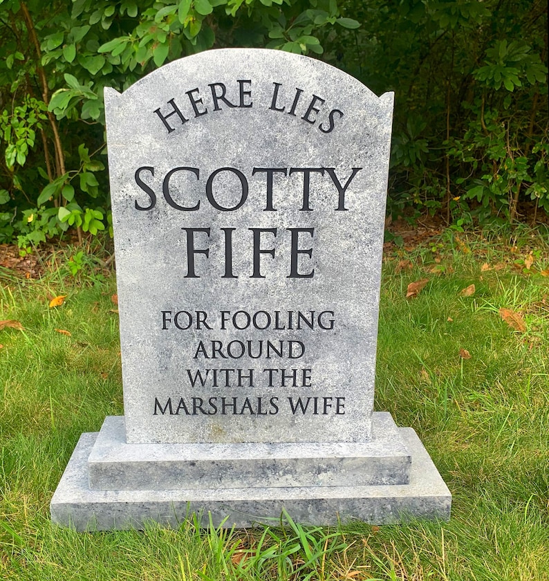 Here Lies Scotty Fife Silly Halloween Tombstone Yard Prop - Etsy