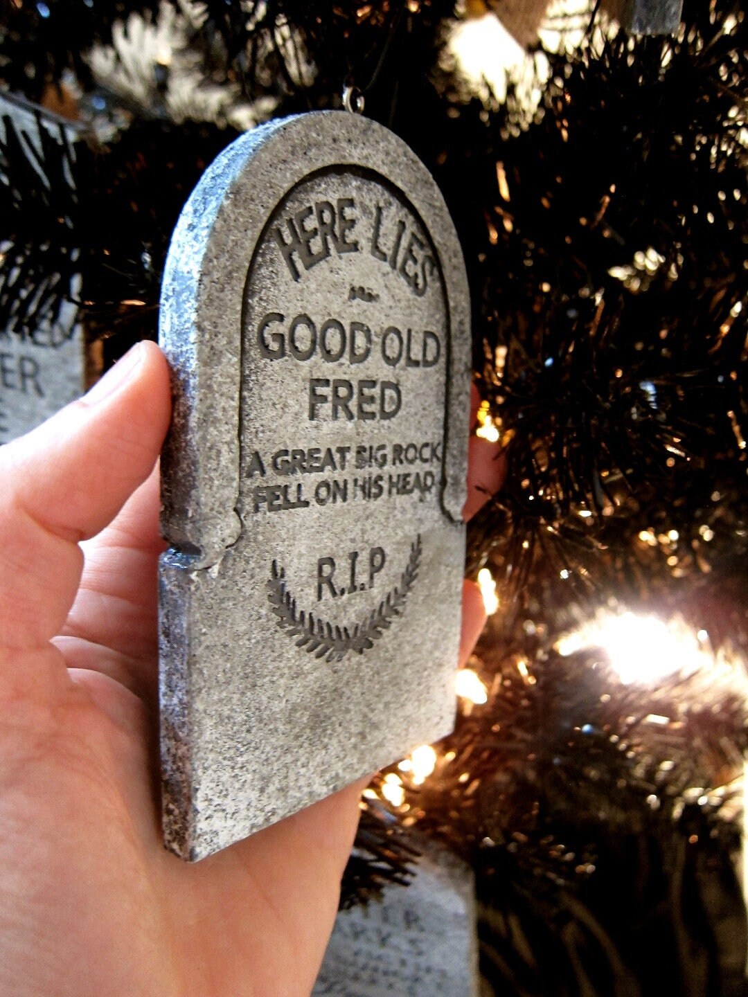 Good Old Fred Haunted Mansion Mini Tombstone Christmas Ornament Magnet ...