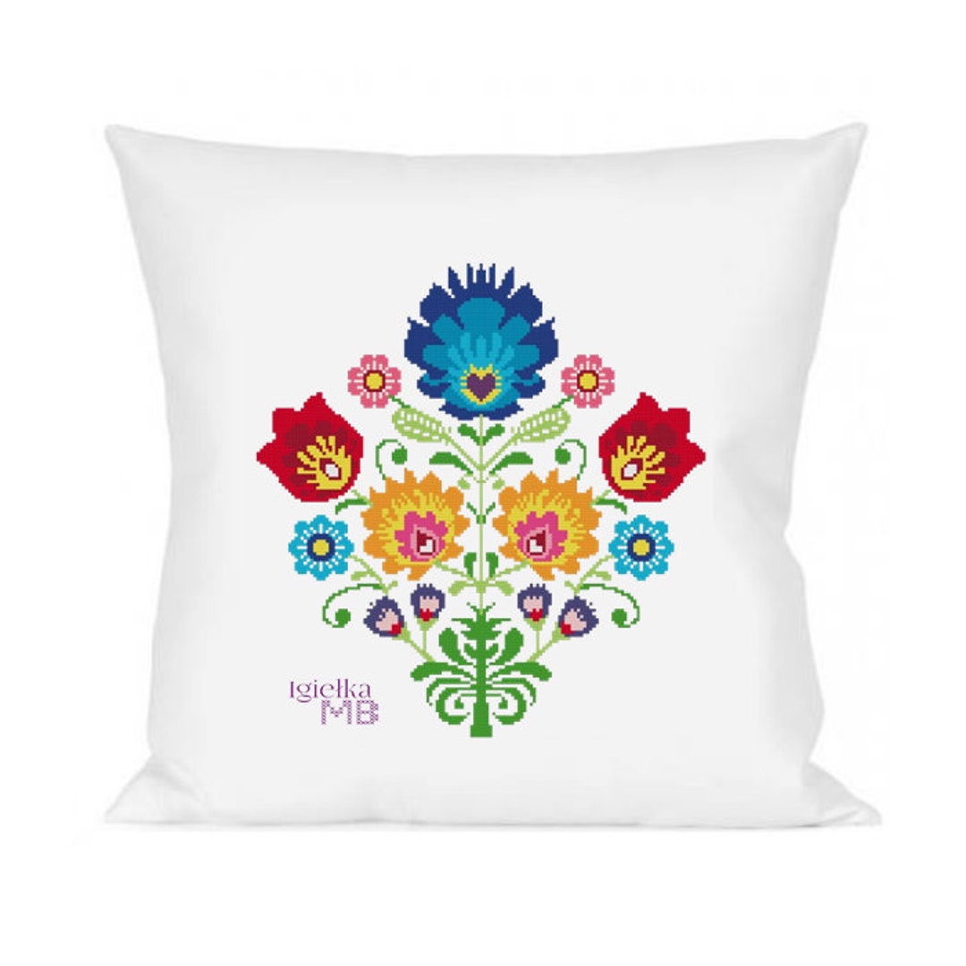 Lowicki Bouquet (2059) Digital Cross Stitch Chart Instant Download ...