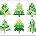 6 Christmas Trees Cross Stitch Chart Pdf Pattern, Christmas, Festive ...