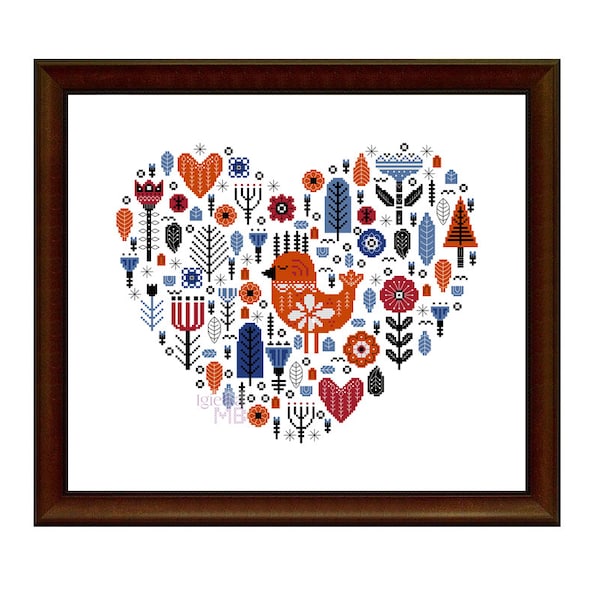 Nordic Heart Pattern - Etsy