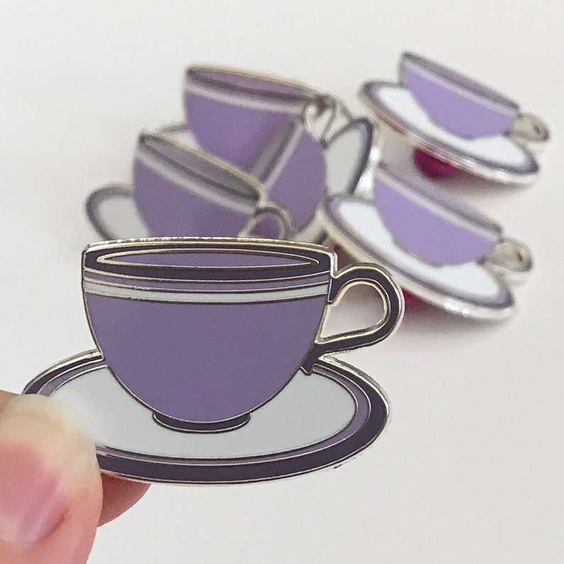 Teacup Enamel Pin - Etsy