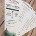 Pine Trees Wedding Program Fans Petal Fan Programs Fan - Etsy