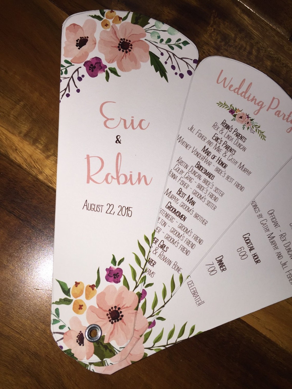 Shabby Chic Wedding Program Fans Petal Fan Programs Fan - Etsy