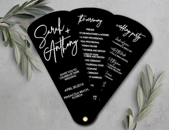Black Wedding Ceremony Outline White On Black Wedding Day Timeline