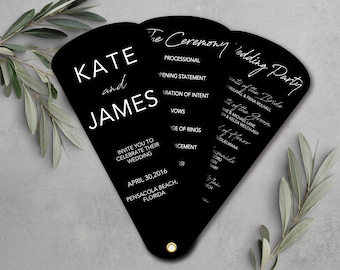 Petal Fan 3.5x7 Template, Wedding Program Petal Fans, Fan Program ...