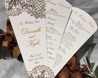 Lace Wedding Program - Etsy