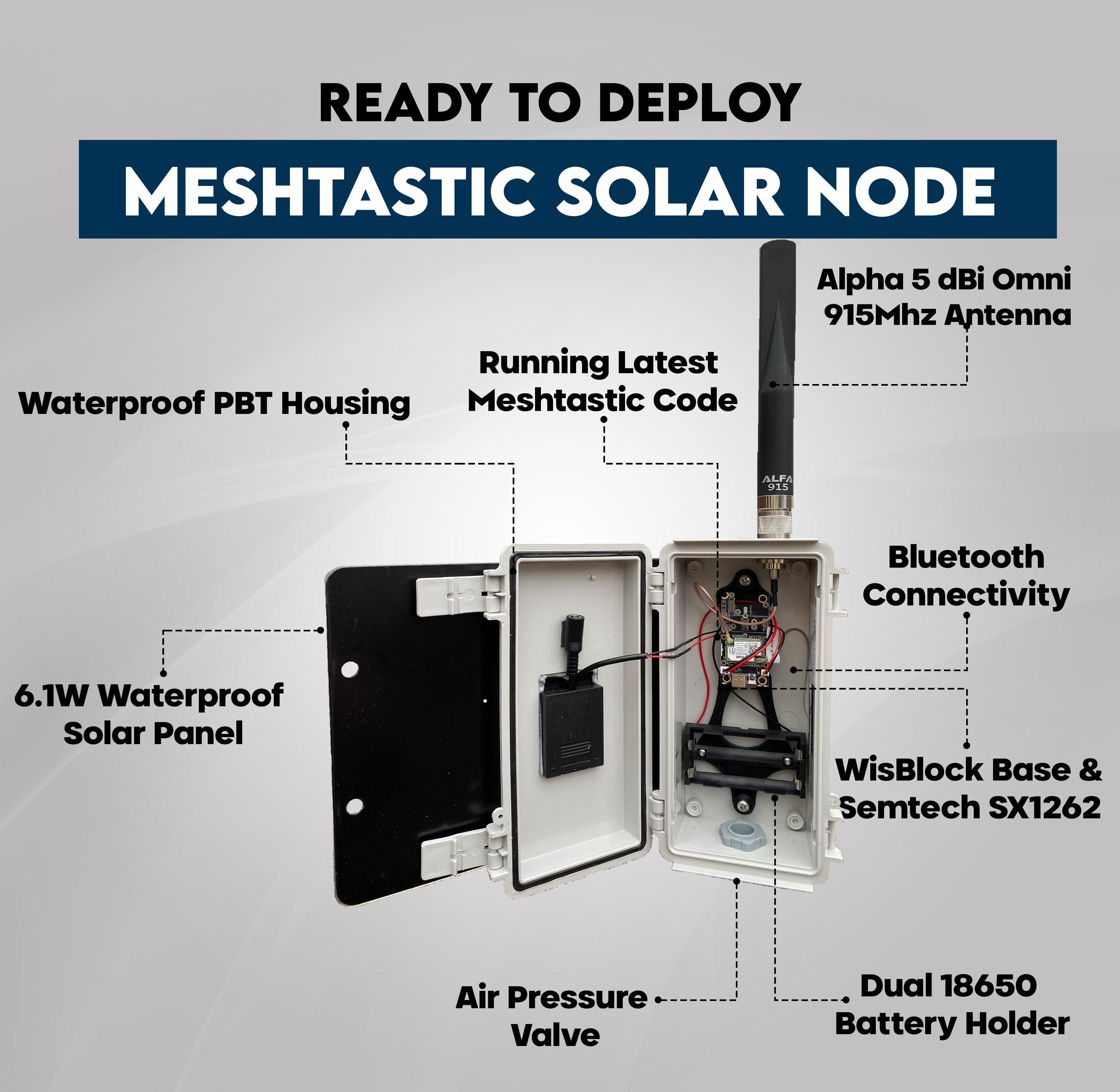 Meshtastic / Meshcore Lora 915mhz RAK Wisblock Solar Node / Router ...
