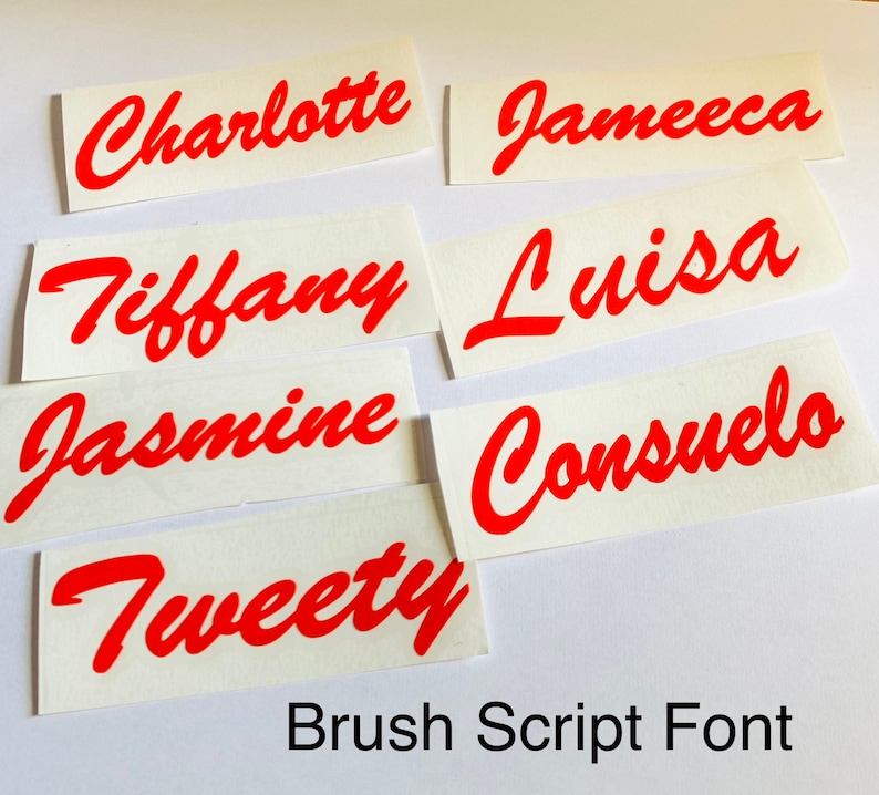Custom your Name Script Vinyl Decal Stickers Font | Etsy