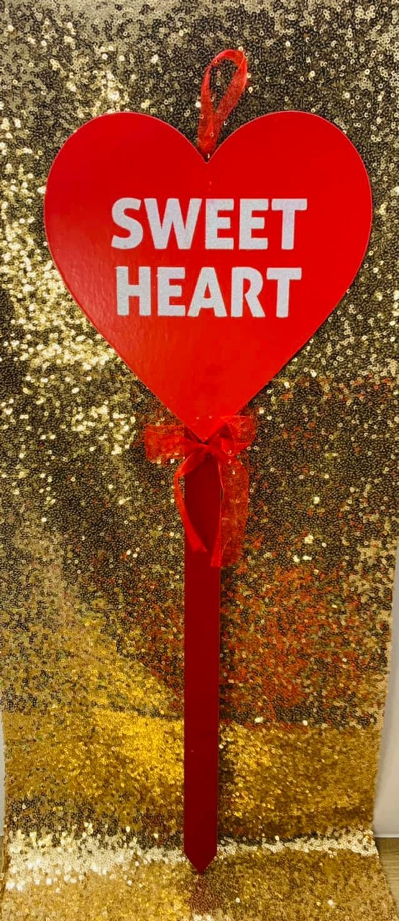 Valentine's Day Heart Yard Sign Template - Rose Design (digital ...