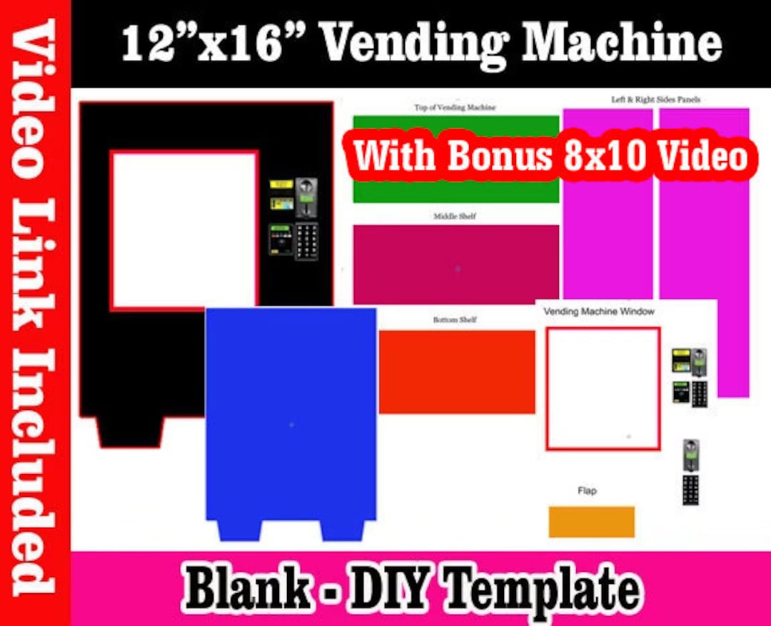 Vending Machine Easter Basket Template and Coin Slot Editable in ...