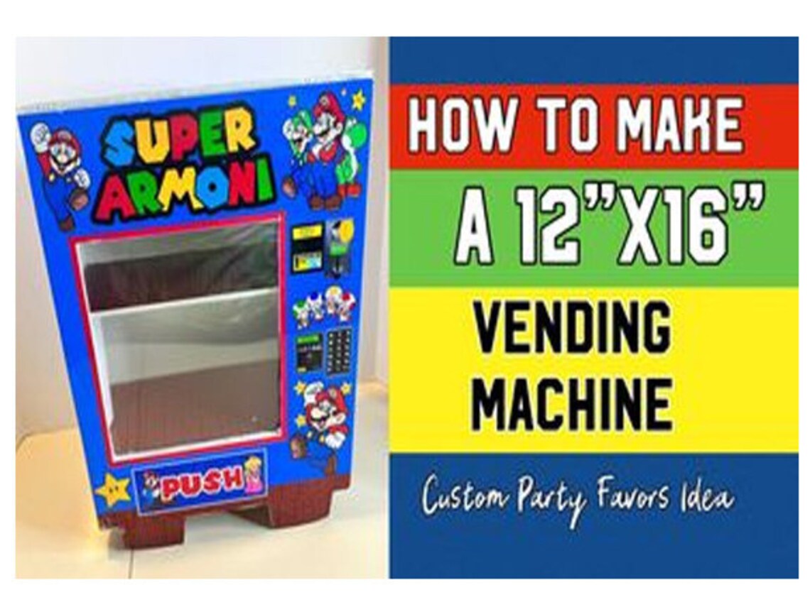Vending Machine Easter Basket Template With Coin Slot – DIY Photoshop ...
