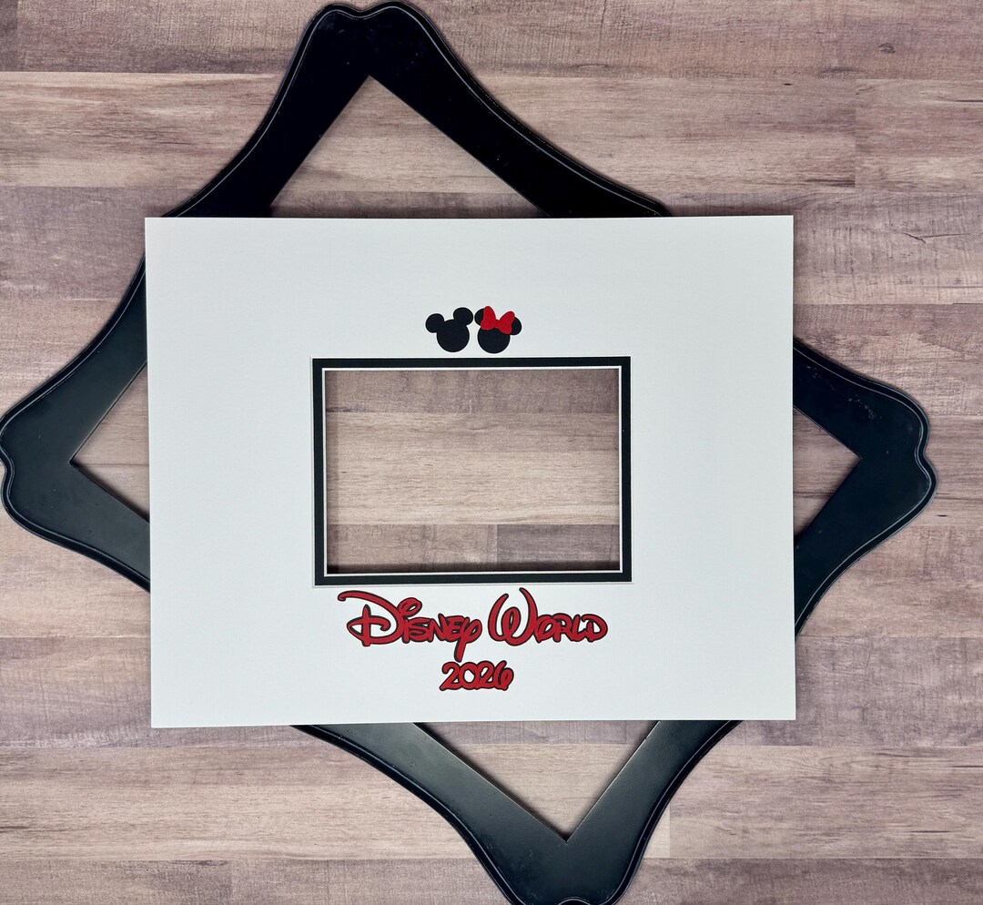 DISNEY DISNEYWORLD Inspired Autograph Photo Mat Signature Matte for 11 ...