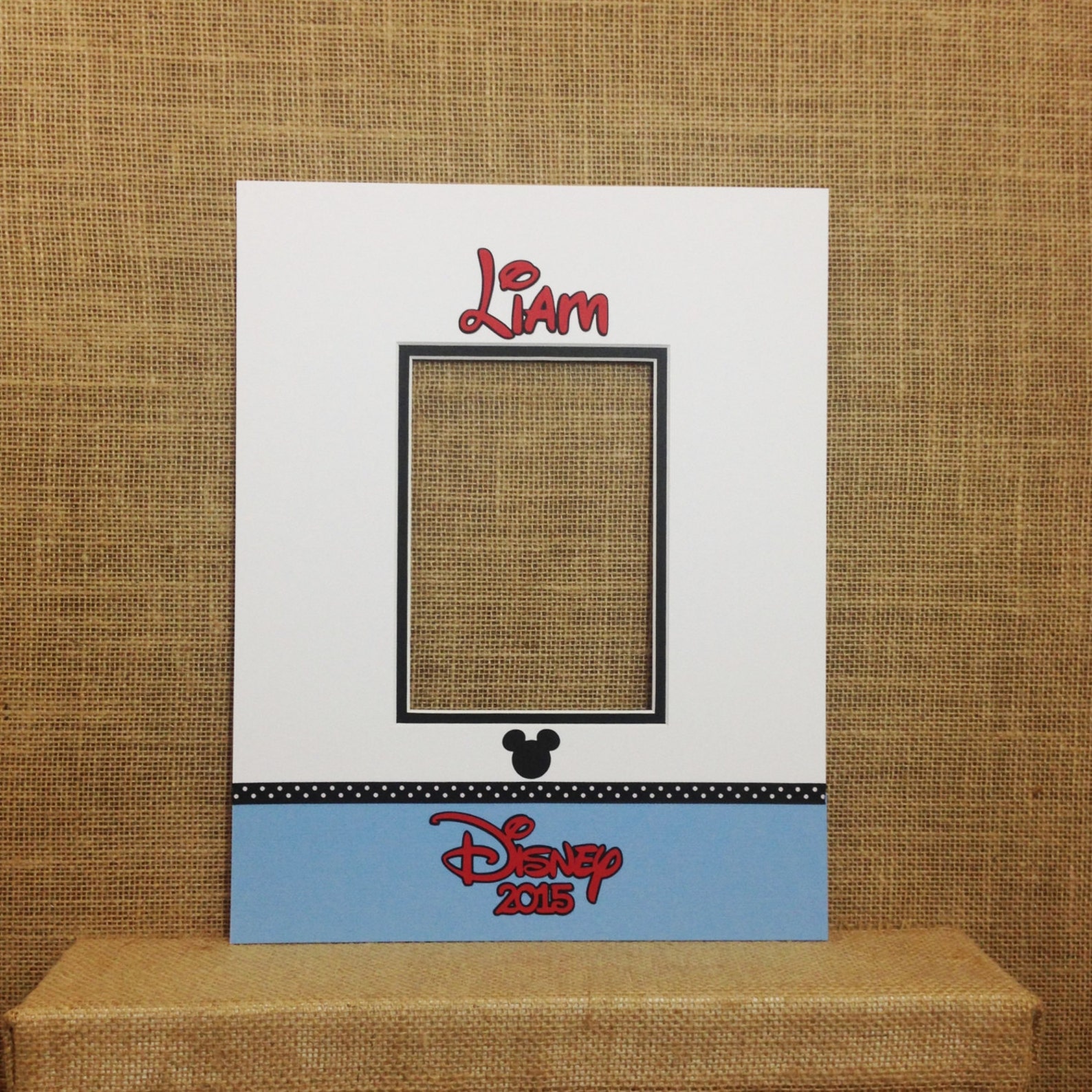 DISNEY DISNEYLAND Personalized Photo Mat / Matte for 11"x14" Frame With ...
