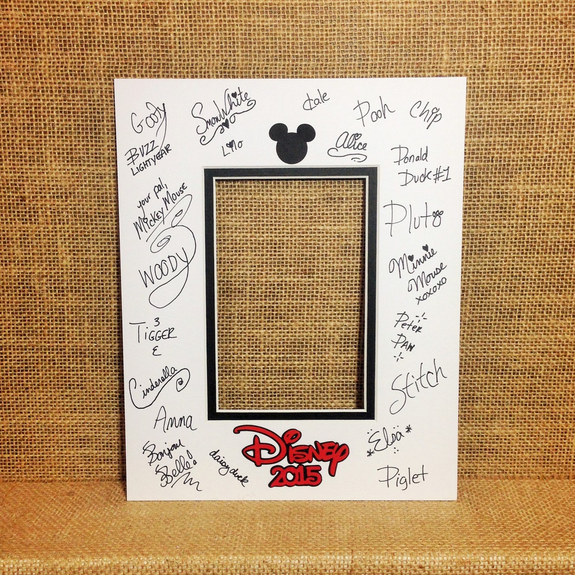 Disney Autograph Mat Book Idea / Matte is 8"x10" and Fits a 4"x6" Photo ...