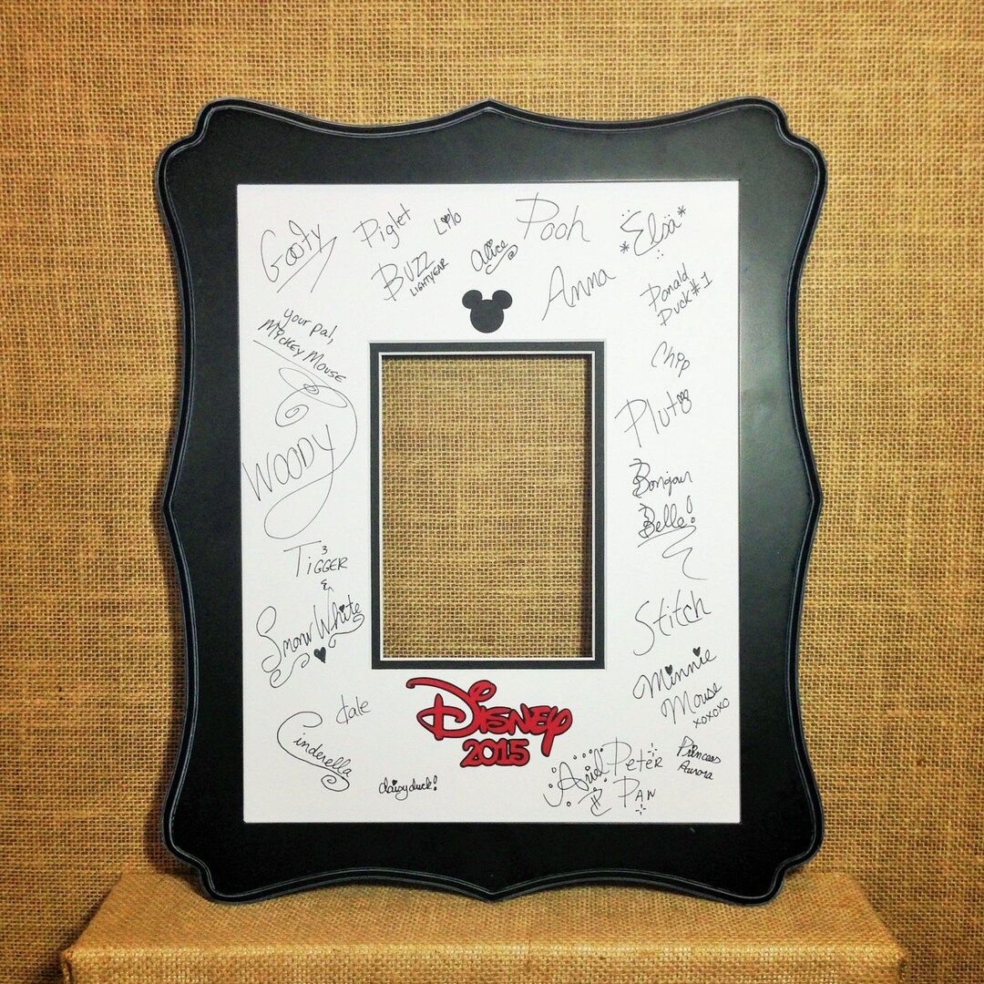 DISNEY Inspired AUTOGRAPH Photo Mat Signature Matte for 11"x14" Frame ...