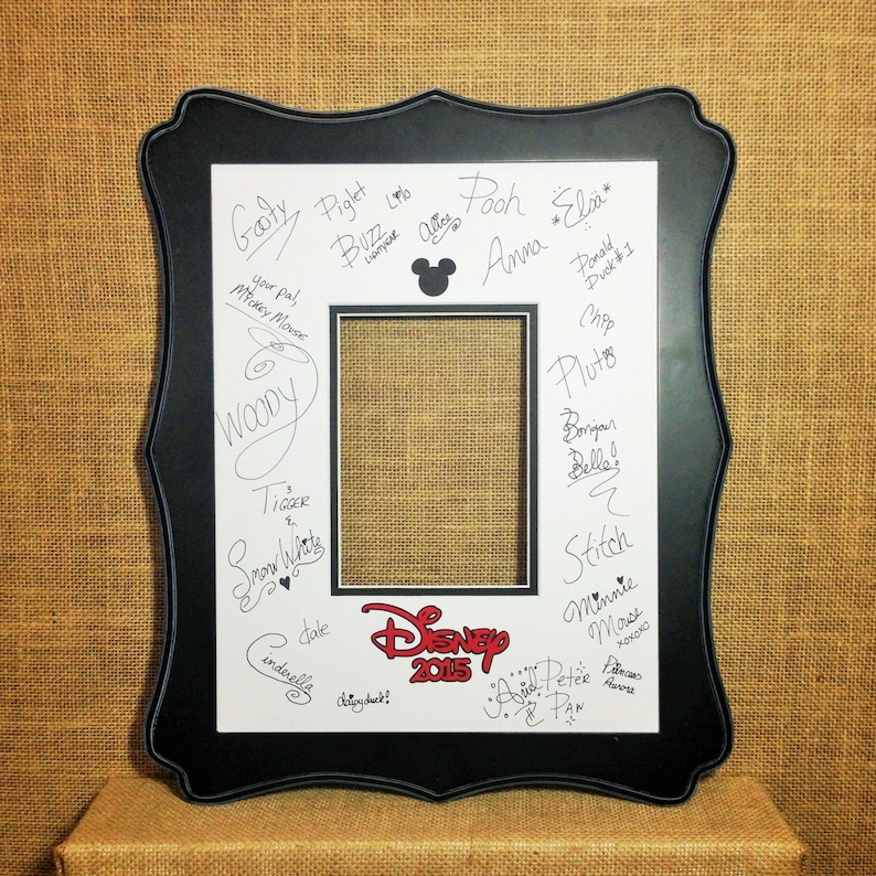 DISNEY Inspired AUTOGRAPH Photo Mat Signature Matte for - Etsy