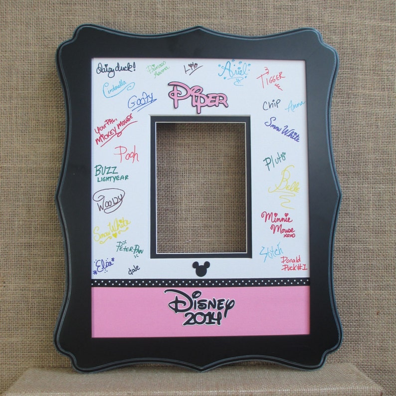 DISNEY Inspired AUTOGRAPH Photo Mat / Matte Double Beveled Cut for 11 ...