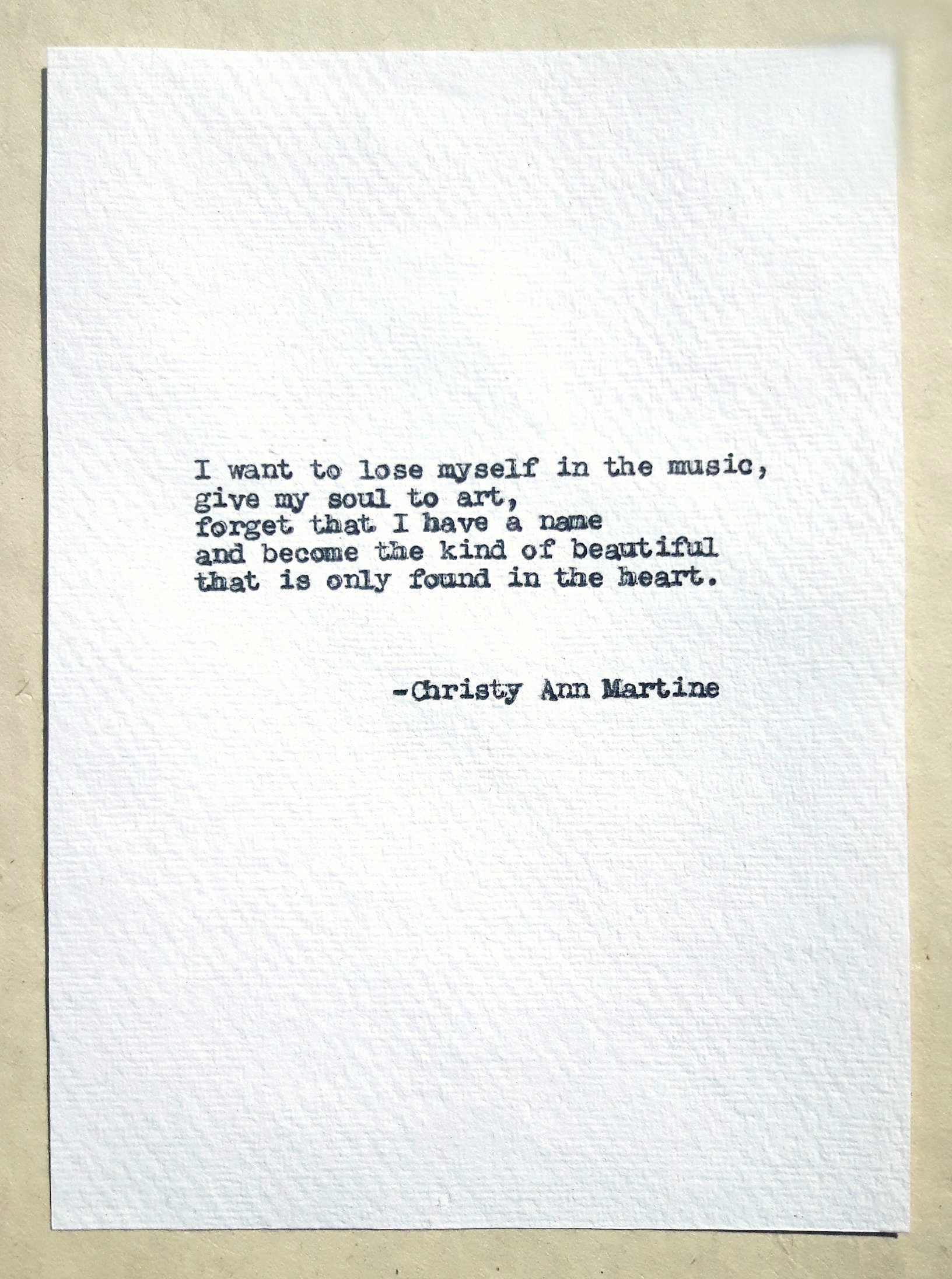 Art Quote Poem about Creativity Gift for Artist Music | Etsy