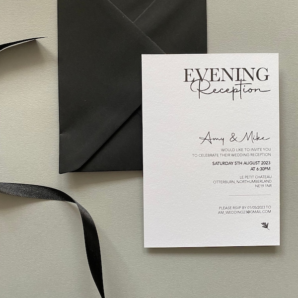 Evening Wedding Invitations - Etsy UK