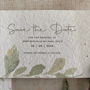 Save the Date Cards | Seeded Paper | Eco Friendly Stationery ...