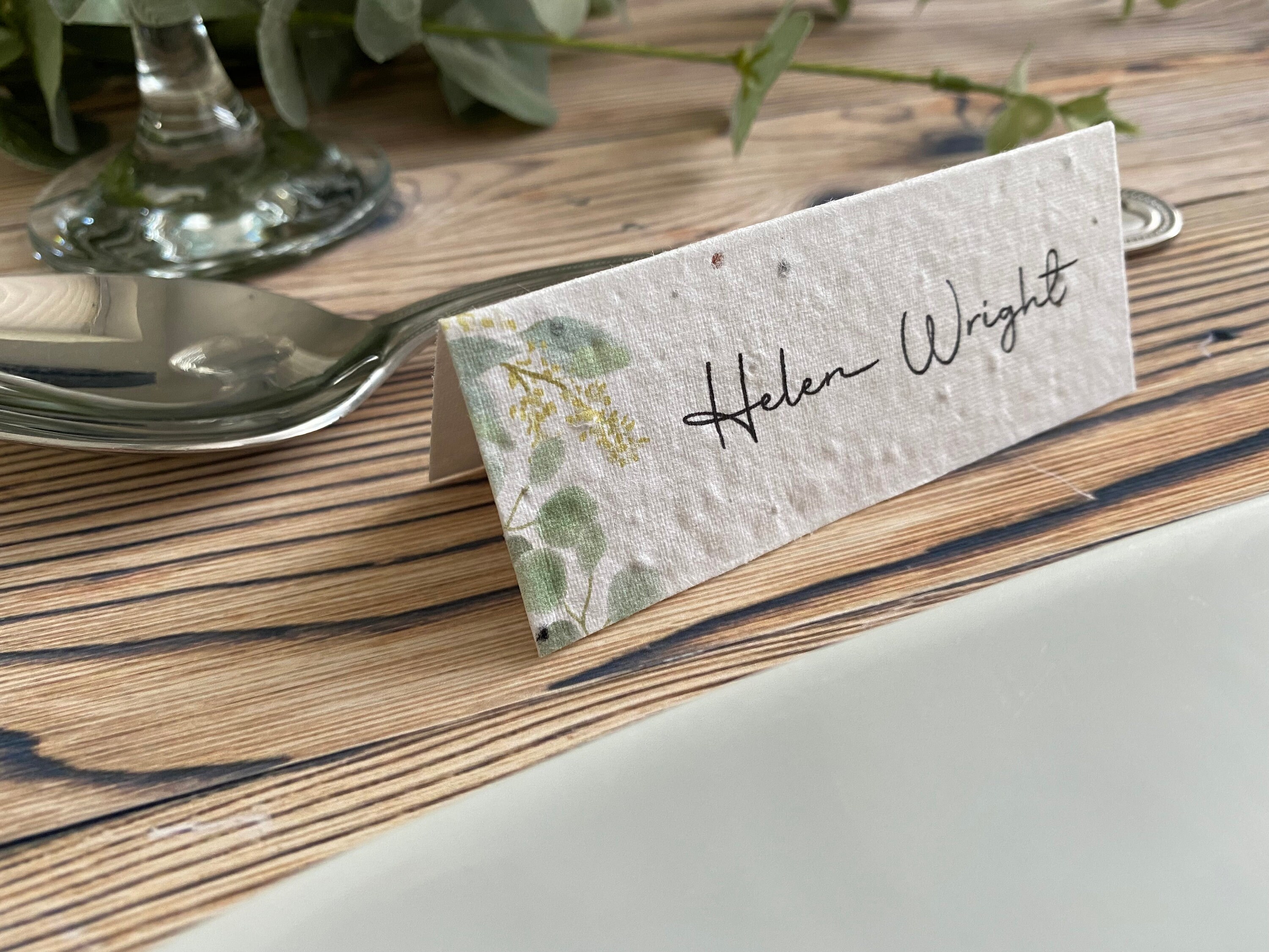Place Cards | Eco- Friendly | Seeded Paper | Place Setting Card ...