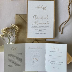 Rustic Wedding Invitation - Wedding Stationery - Barn Wedding - Rustic ...