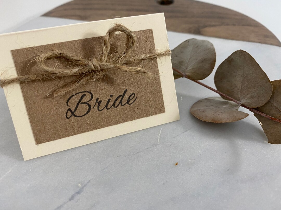 Rustic Place Card | Tent Fold Place Card | Personalised Place Cards ...