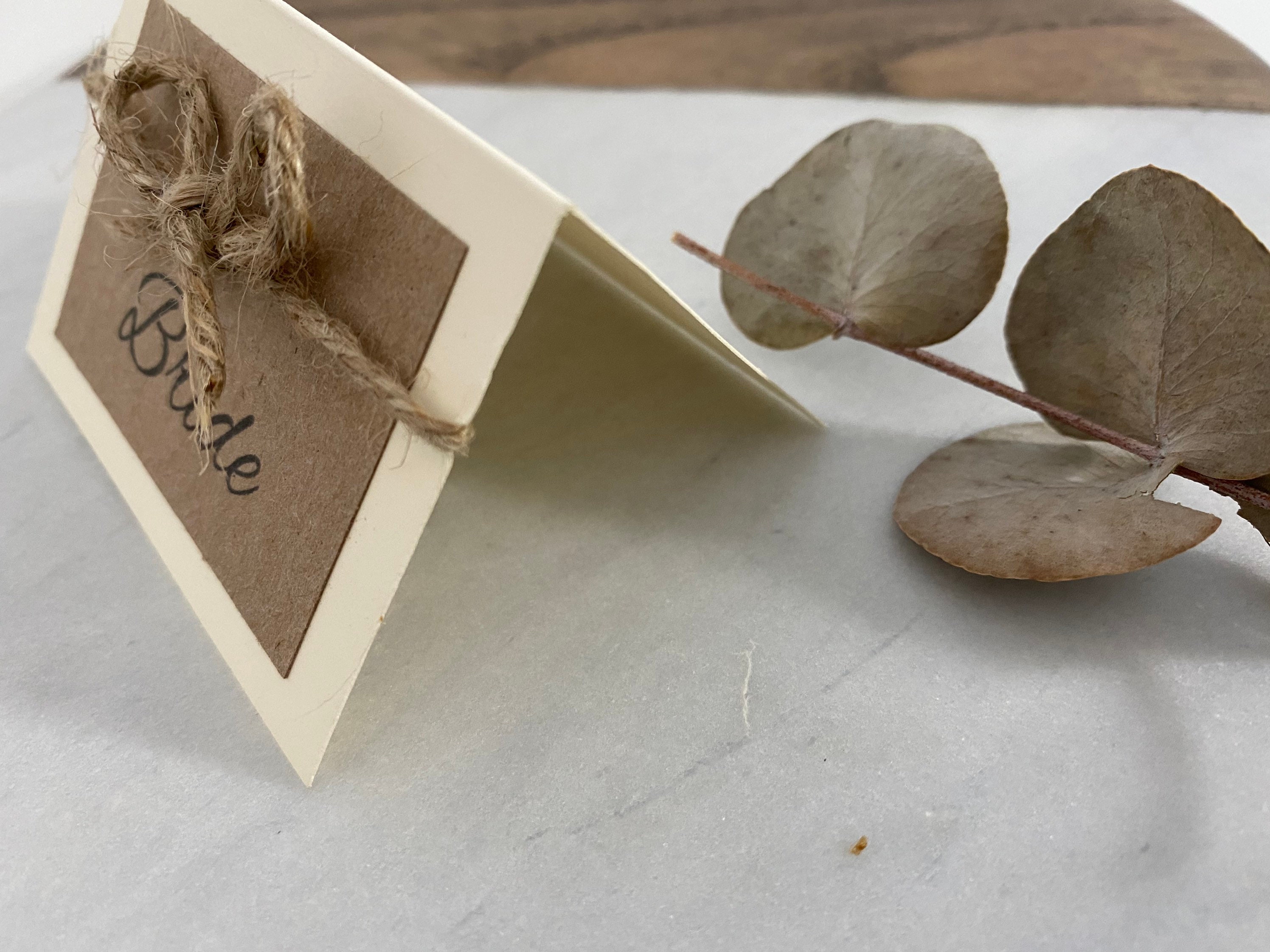 Rustic Place Card | Tent Fold Place Card | Personalised Place Cards ...