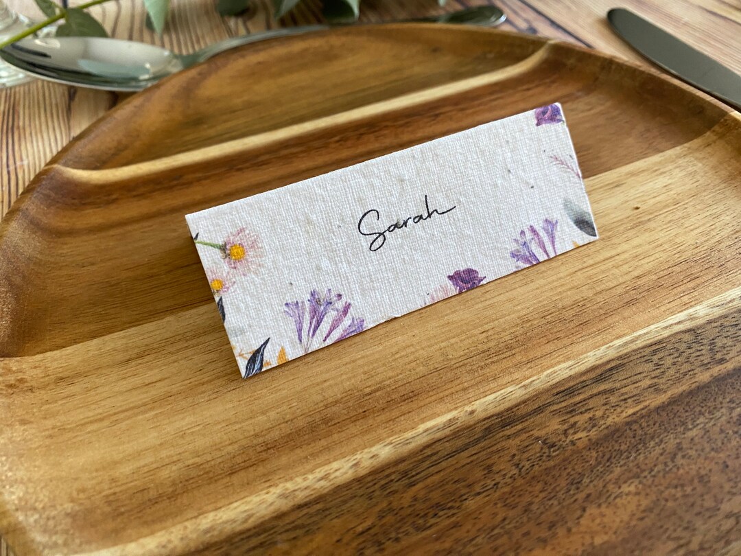 Wild Flower Place Cards | Eco- Friendly | Seeded Paper | Place Setting ...