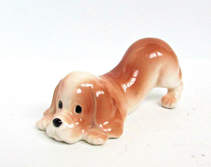 Vintage Ceramic Hound Dog Figurine Japan - Etsy