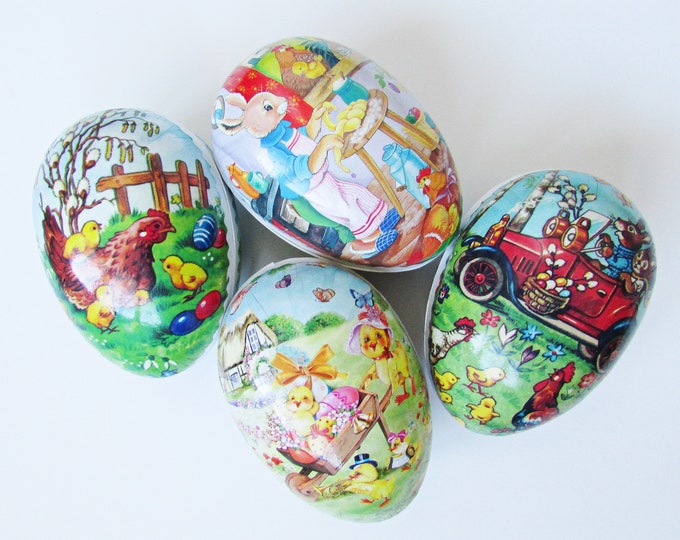 Nestler Germany Paper Mache Easter Egg Candy Container - Etsy