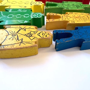 Vintage Bill Ding Stackable Wooden Toy Clown Blocks Lot - Etsy