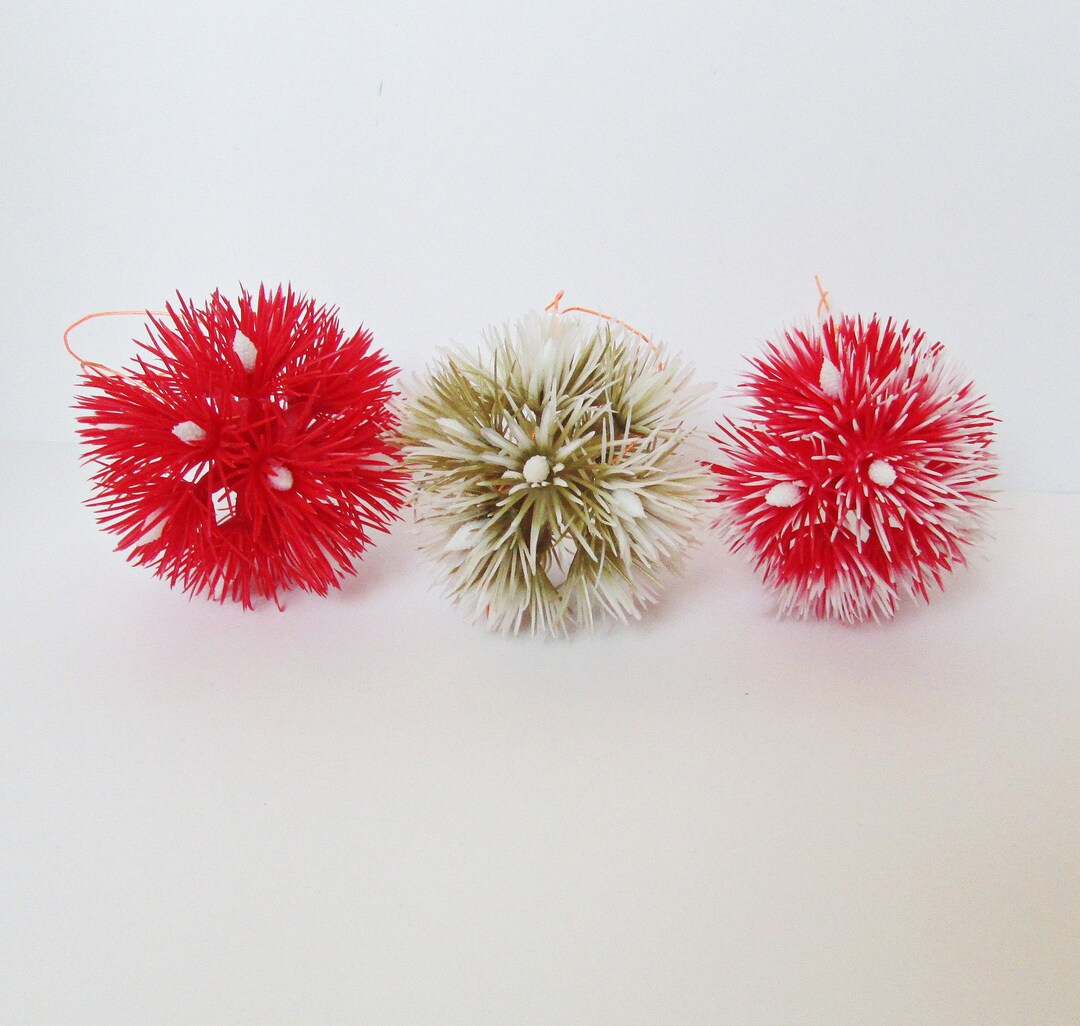 Vintage Atomic Plastic Spiked Ball Christmas Ornaments - Etsy