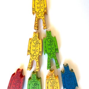 Vintage Bill Ding Stackable Wooden Toy Clown Blocks Lot - Etsy