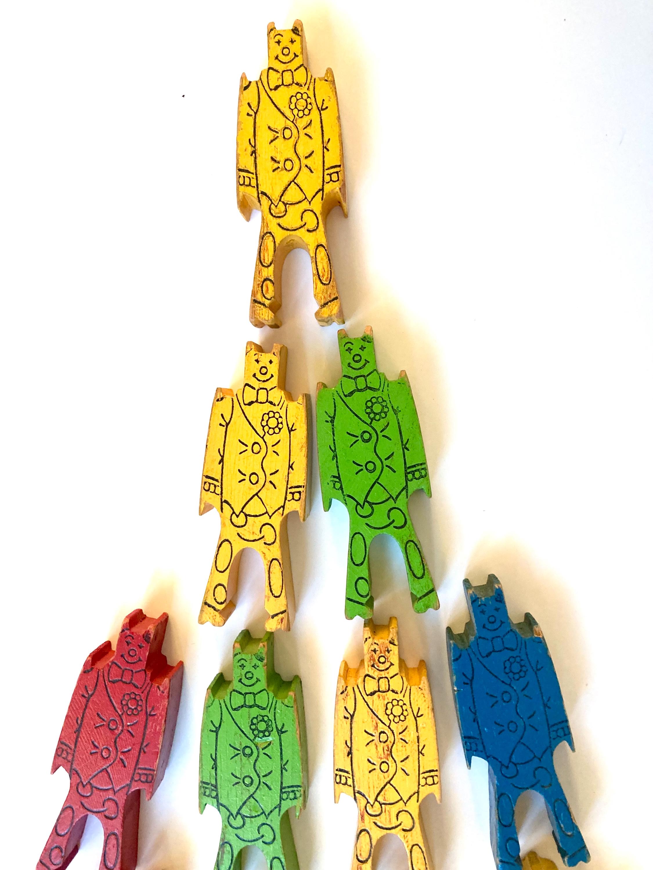 Vintage Bill Ding Stackable Wooden Toy Clown Blocks Lot - Etsy