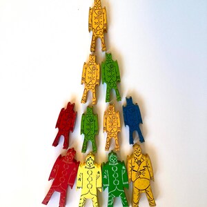 Vintage Bill Ding Stackable Wooden Toy Clown Blocks Lot - Etsy