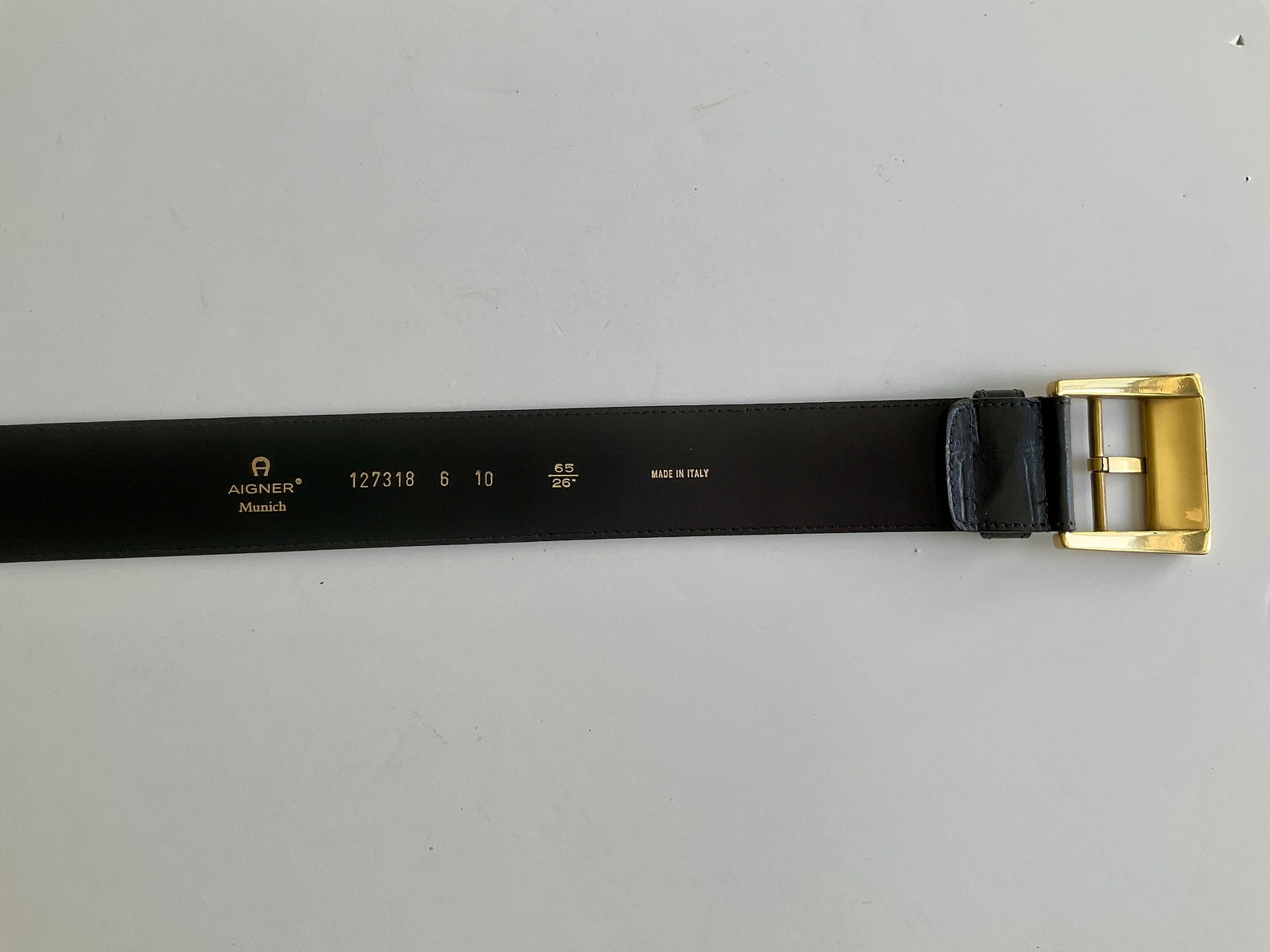 Etienne Aigner Black Vintage Leather Belt With Brass Buckle - Etsy