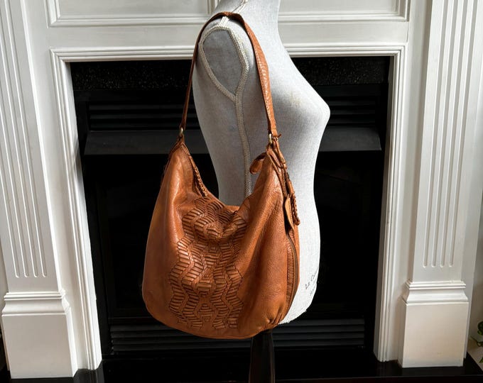 Soft Tan Leather Vintage Hobo Bag / Many Compartments - Etsy